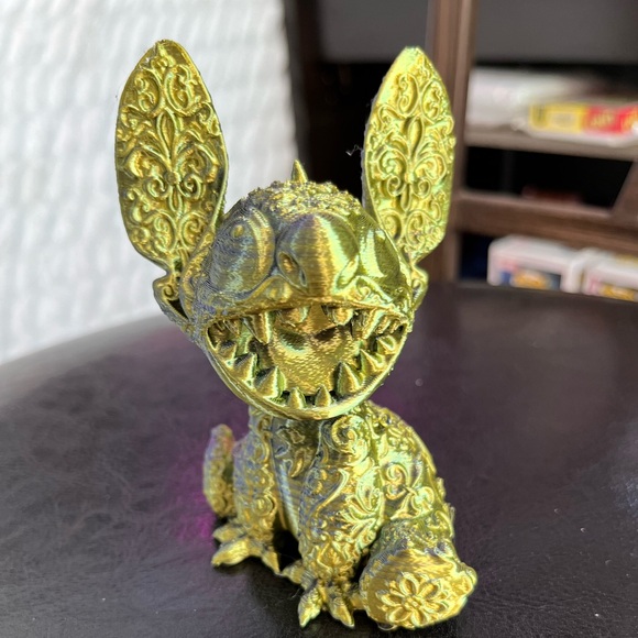 Hand Crafted | Art | Stitch 3d Printed Fancy Scrollwork Green And ...